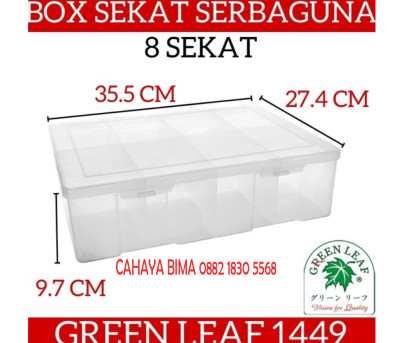 Kotak Box Sekat Serbaguna Greenleaf 1449 Tempat Peyimpanan
